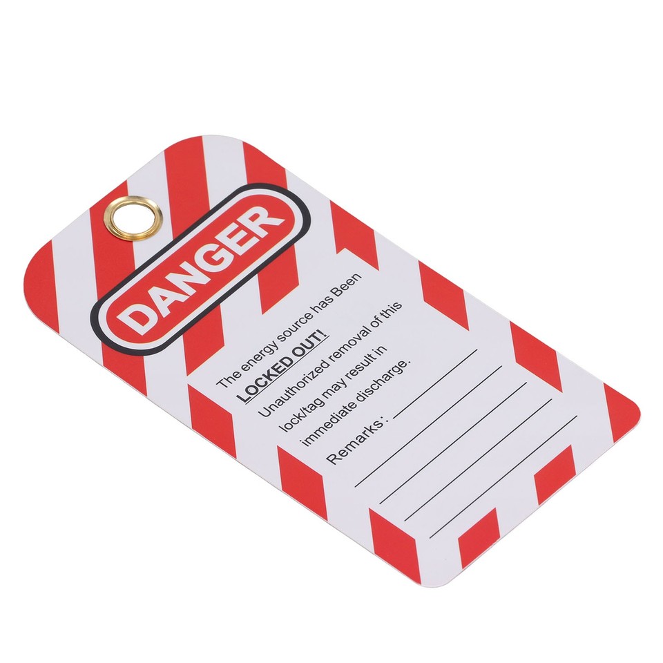 20 Pack PVC Lockout Tagout Tags Kit Reusable Engineering Safety Signs ...