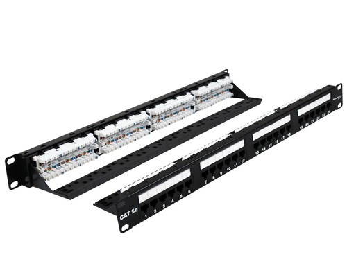 24 port (1U) 19inch CAT5E Universal Patch Panel Rack Mountable ...