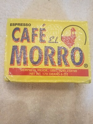 Cafe El Morro Coffee Espresso 100% pure 6 oz quality coffee New sealed ...