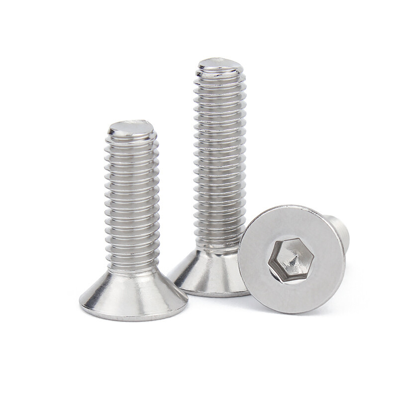 M1.6-M16 Countersunk Bolt CSK Allen Key Socket Screws A2 Stainless DIN ...