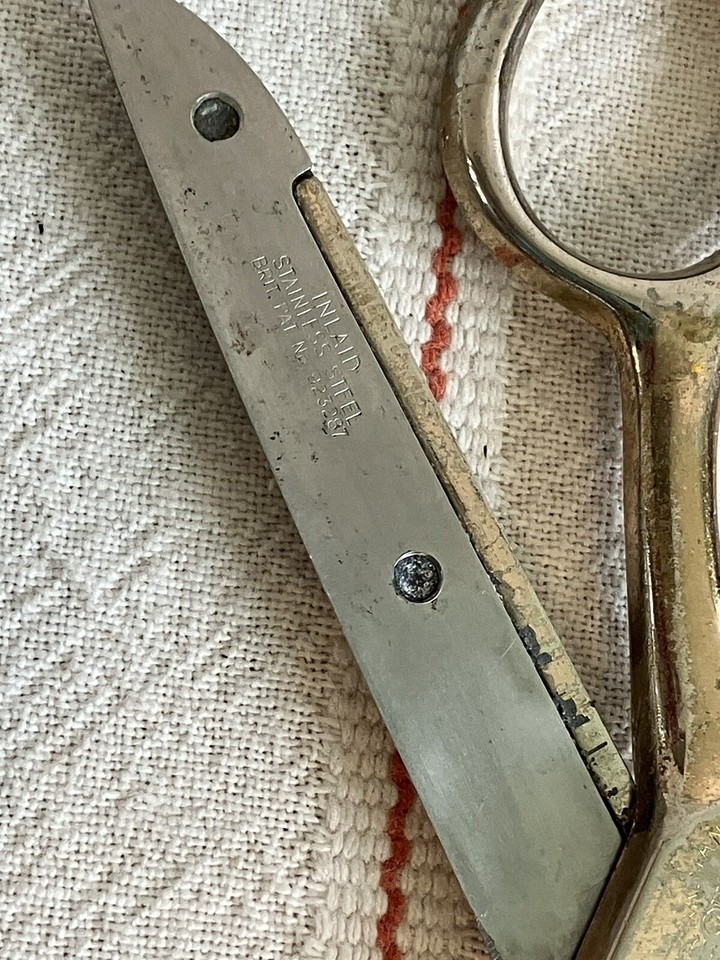 Vtg. Radiant Golden Age Rustless Scissors Richards Sheffield England ...