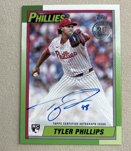 Tyler Phillips Auto RC Philadelphia Phillies - 2025 Topps Series 1 35th ...