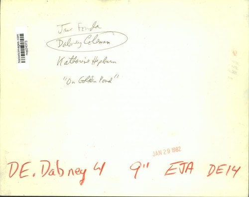 1981 Press Photo Actors Jane Fonda, Dabney Coleman, Katharine Hepburn ...