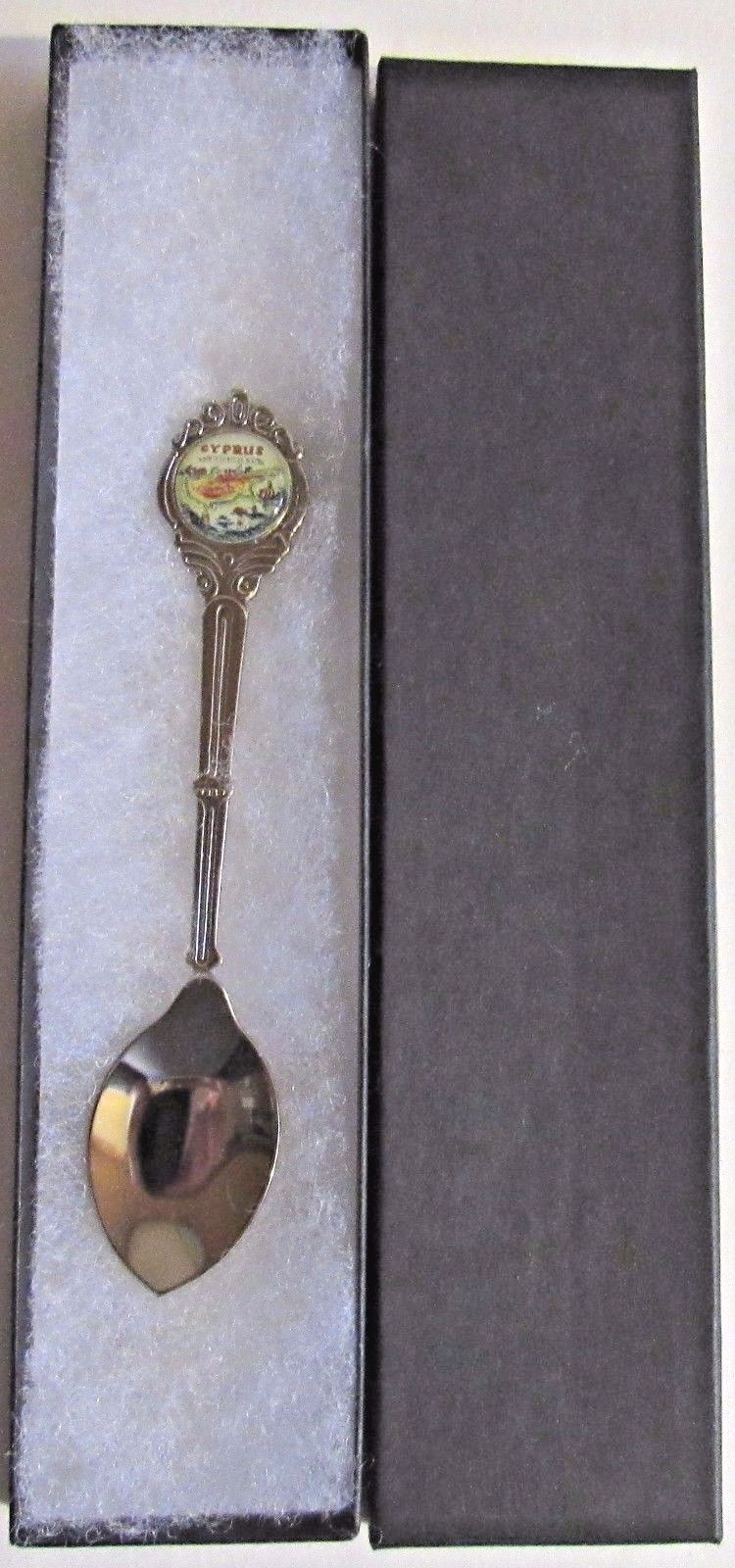 #677) SILVER PLATED TEA SPOON CYPRUS ISLAND COUNTRY GREEK TURKISH ...