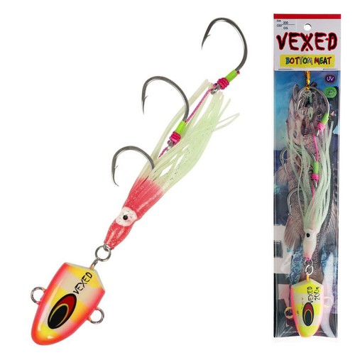 Vexed Bottom Meat Hybrid Jig / Bait Rig 200g Chartreuse Glow | eBay ...