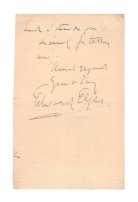 Edward Elgar English Composer Autograph Note - Authentic! | eBay UK
