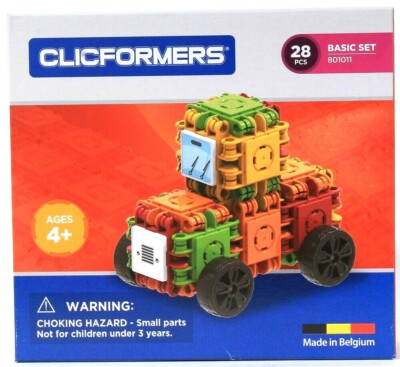 Clicformers 801011 Basic Click Building Set 28 Multi Colored Pieces ...