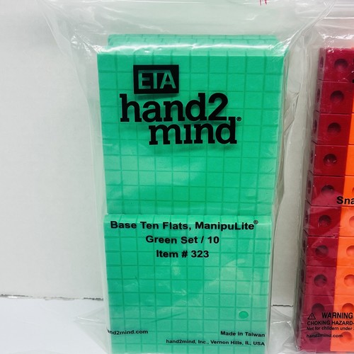 ETA Hand 2 Mind Lot Base Ten Snap Cubes Color Tiles Base Ten Rods Base ...