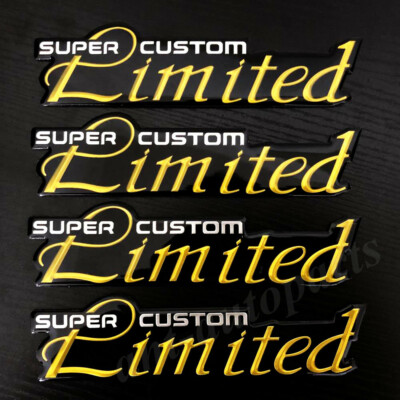 4pcs Limited Super Custom Car Fender Emblem Trunk Sport Badge Decal ...
