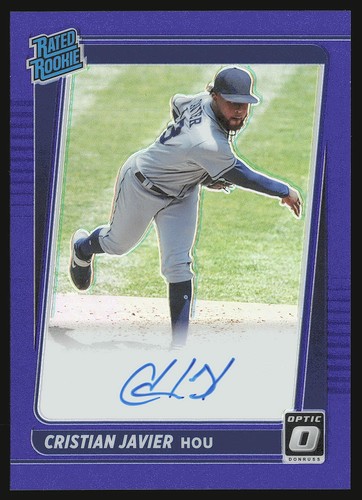 2021 Donruss Optic #RRS-CJ Cristian Javier Rated Rookie Purple /150 AU ...