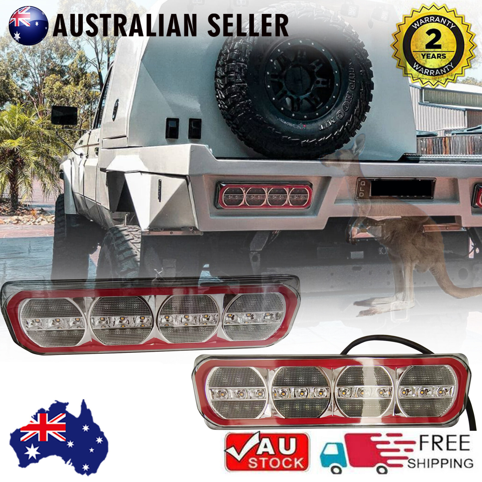 MAXILAMP 4 LED Combination Tail Lights Stop/Tail/ Indicator/Reverse ...