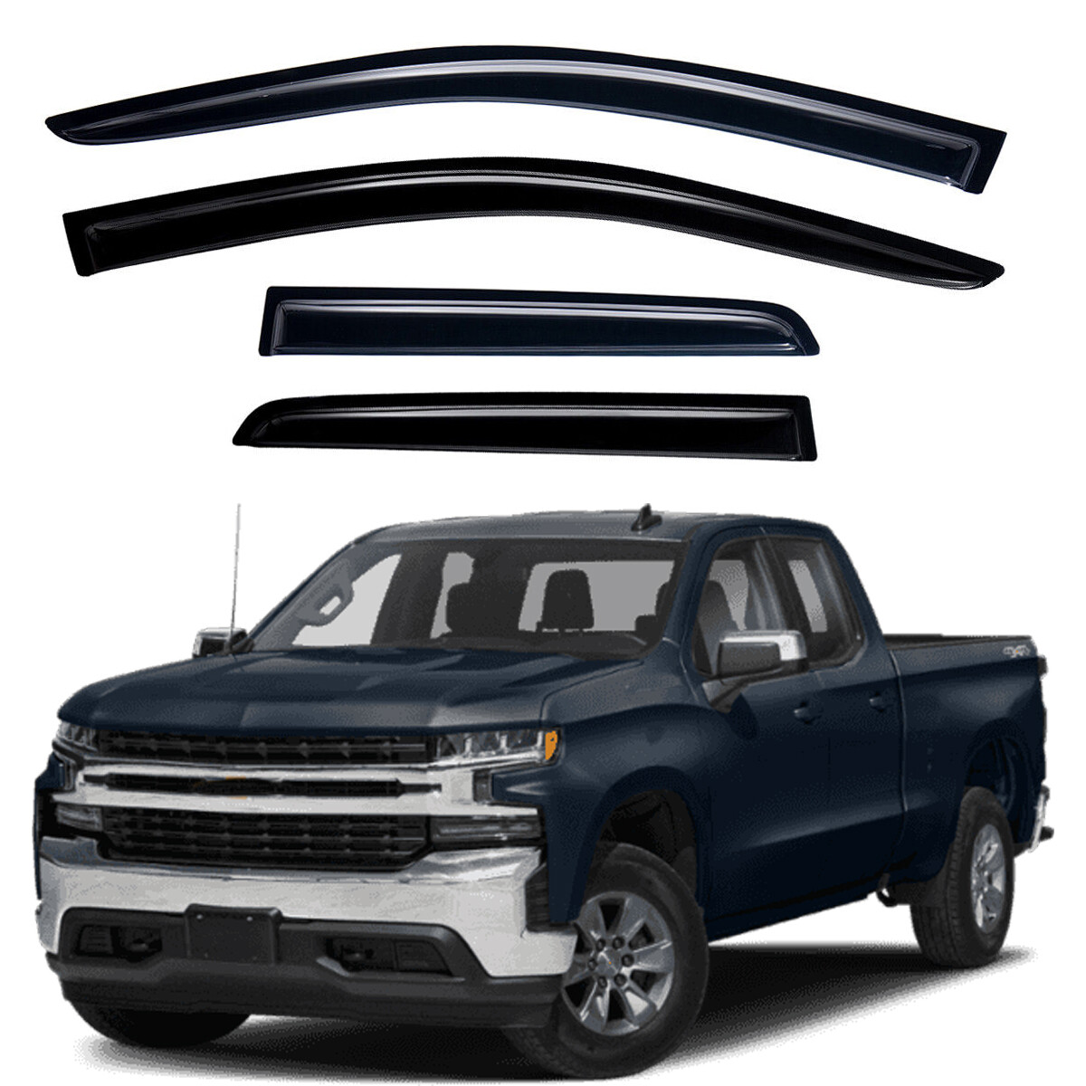 Window Visors Rain Guards for Silverado GMC Sierra 1500 2500HD 3500HD ...