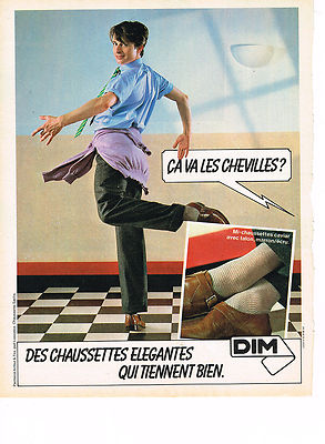 PUBLICITE ADVERTISING 014 1977 DIM chaussettes | eBay