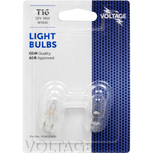 Voltage T16 Wedge Globe 12v 16w 2pk - VGW1216B2 | eBay Australia