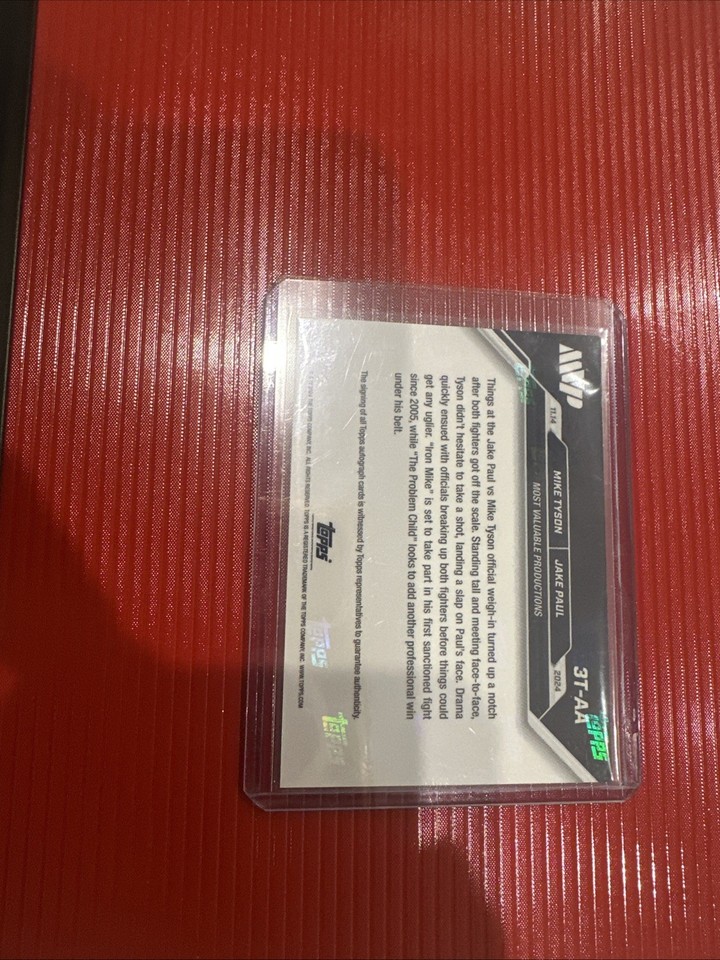 2024 TOPPS NOW JAKE PAUL GETS SLAPPED BY MIKE TYSON 23/25 WEIGH IN SLAP ...