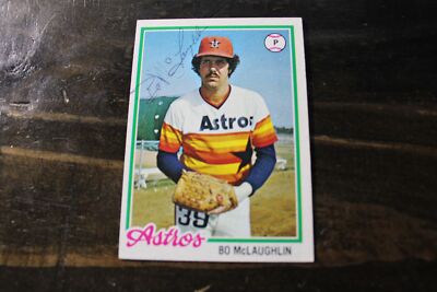 BO MCLAUGHLIN HOUSTON ASTROS AUTOGRAPHED CARD | eBay