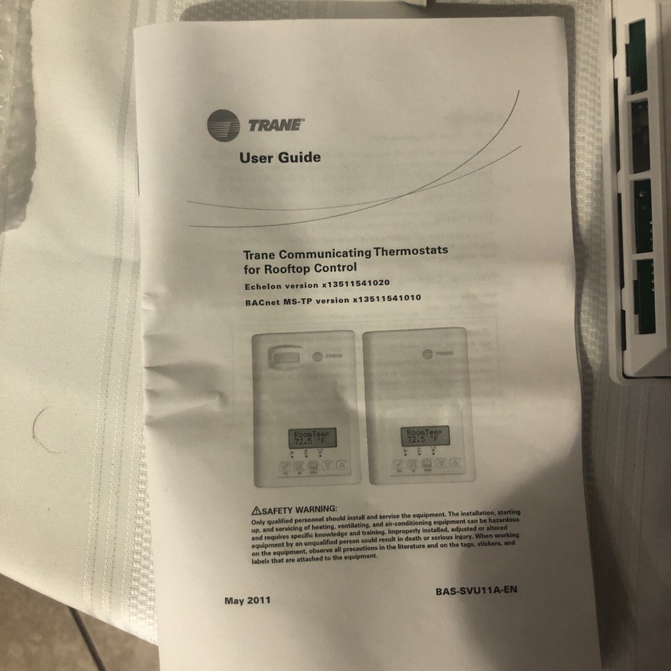 TRANE DIGITAL ROOFTOP BACNET THERMOSTAT-X13511541010-THT02988 | eBay