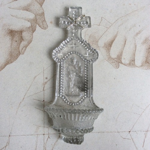 Antique 19th Century Molded Glass Crucifix Blessen | eBay