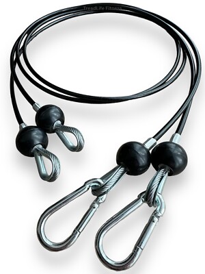 2 x Bowflex 56" Long Replacement Cables w/ snap clips For Sport & Blaze ...