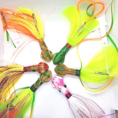 3 oz COBIA, GROUPERS, SNAPPER, TROUT, SALMON, BUCKTAIL JIG, 8/0 HOOK ...