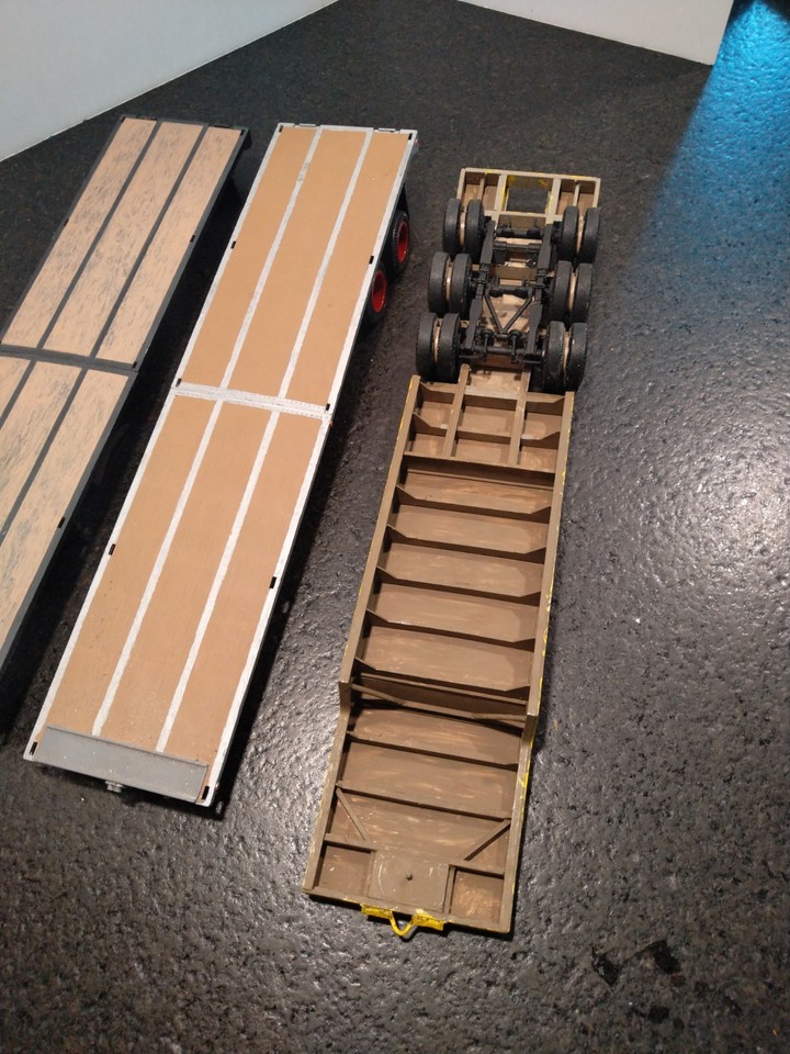Built Vintage 1/25 Flatbed Semi Truck Trailer Lot AMT IMC monogram ...