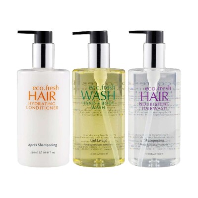 ECO FRESH 3 PACK INCLUDES SHAMPOO, CONDITIONER,BODY WASH 310ml Aust Acc ...