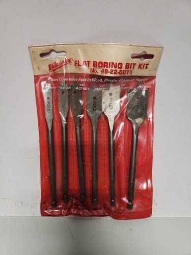 Milwaukee 6pc Flat Boring Set 49-22-0071 RK18-2 T2 | eBay
