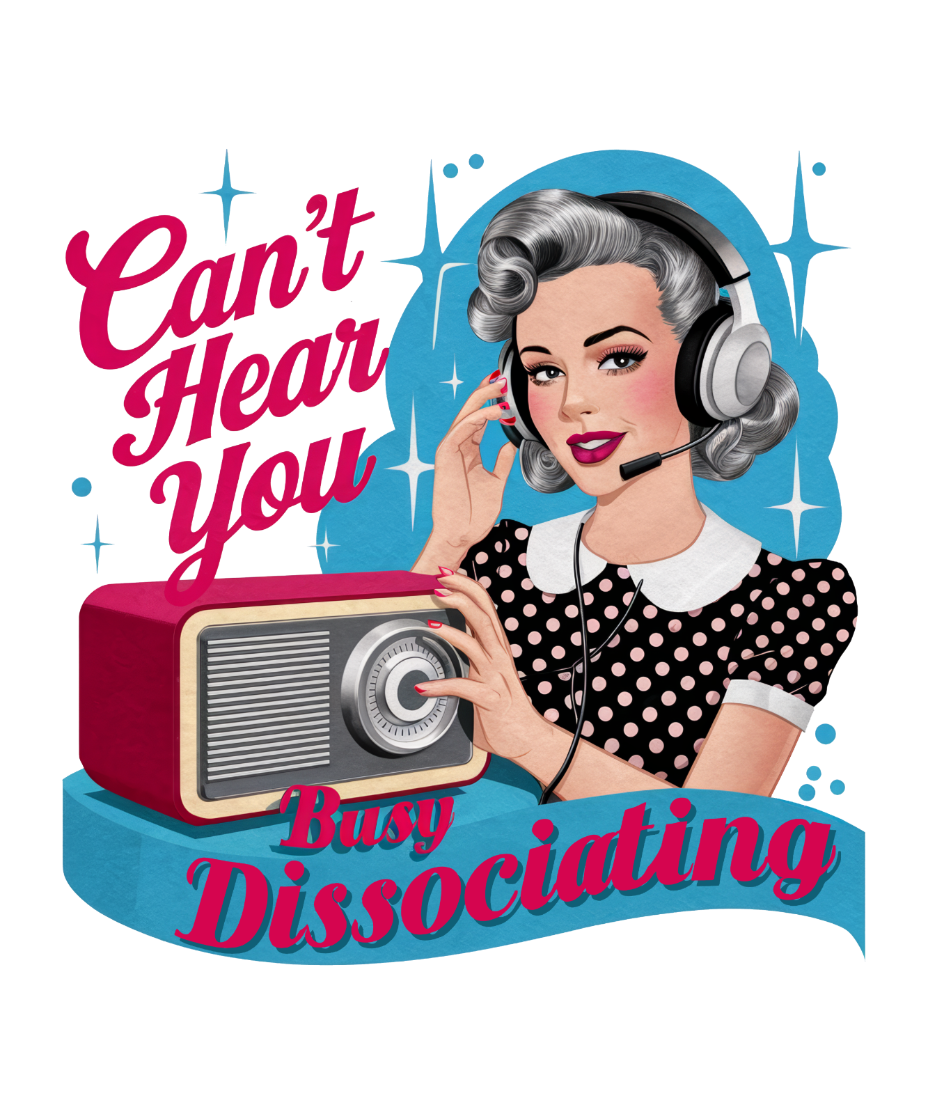 Strong Woman Sticker 4" Busy Dissociating Funny Antisocial Quote ...