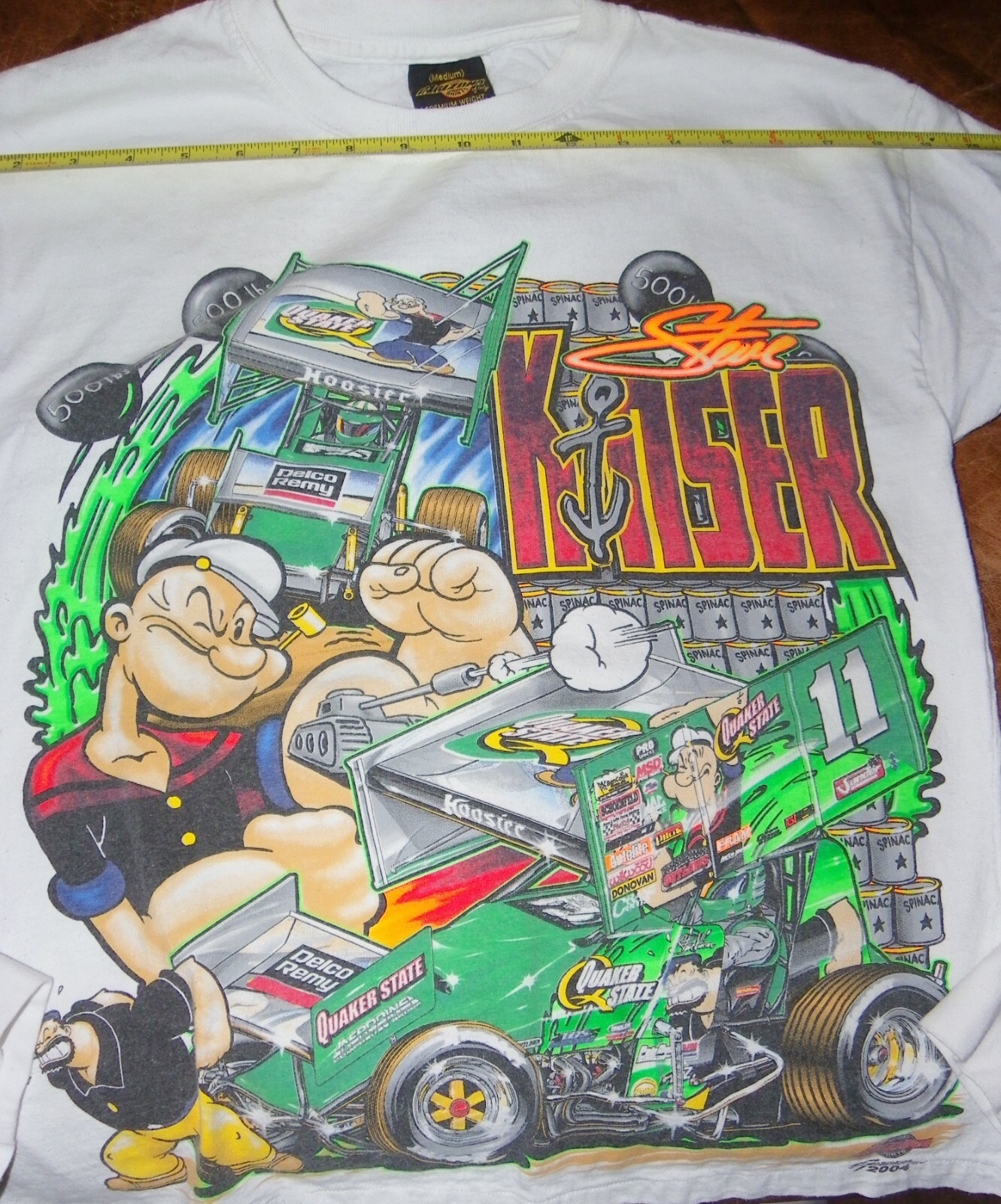 Vintage Steve Kinser Popeye Racing Shirt | eBay