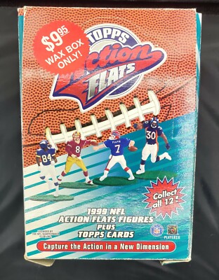 1999 TOPPS NFL ACTION FLATS FIGURES WITH FOOTBALL CARD BOX | eBay