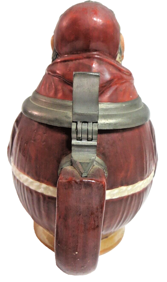 Old German Reinhold Merkelbach Pottery Lidded Monk Character Beer Stein ...