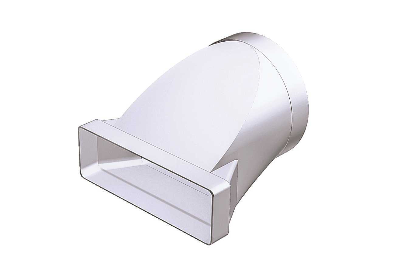 6", 220 x 90 Flat Channel Rectangular Plastic Ducting Extractor Fan ...