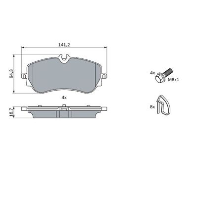Brake Pads Set For MAN TGE UZ 2.0 TDI RWD Genuine Bosch Rear | eBay UK