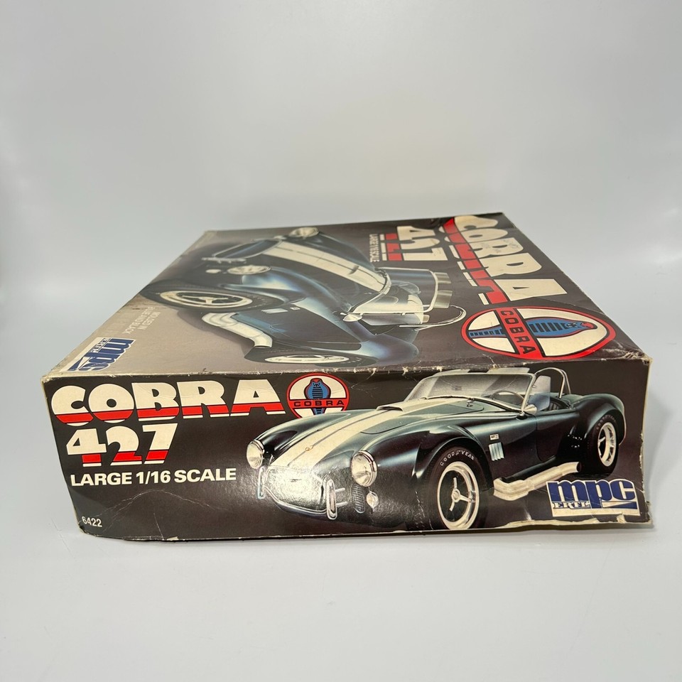 Vintage MPC 1:16 Scale Cobra 427 Blue & Black Plastic Model Car Kit ...