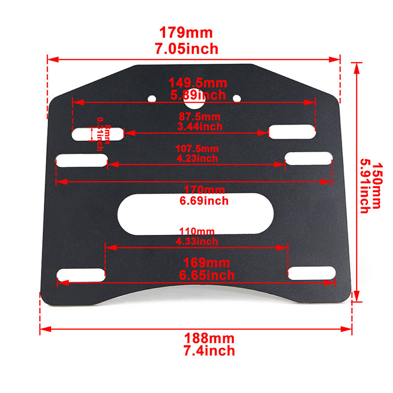 Rear License Plate Bracket Kit Fit For KUBOTA RTV 500/400Ci/XG850 ...