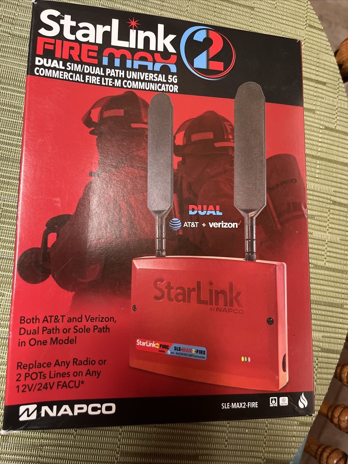 Napco StarLink Max2 Fire SLE-MAX2-FIRE 5G Dual Path Alarm Communicator ...