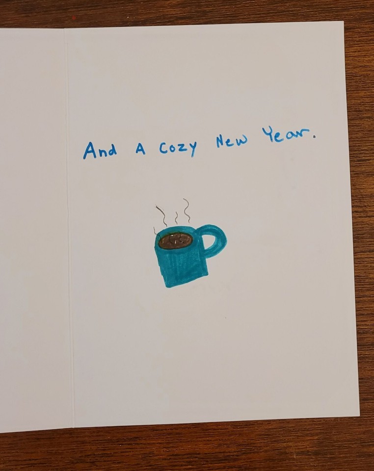 SCARLETT POMERS HAND DRAWING AUTOGRAPH CHRISTMAS CARD REBA KYRA STAR ...