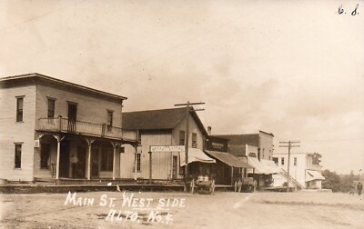 Real Photo of the West Side of Main Street in Alto Michigan Postcard | eBay