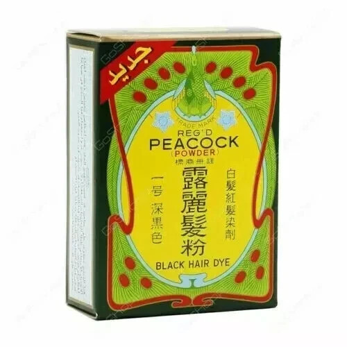 Peacock Powder Hair Dye Black NO.1 Natural Black | eBay
