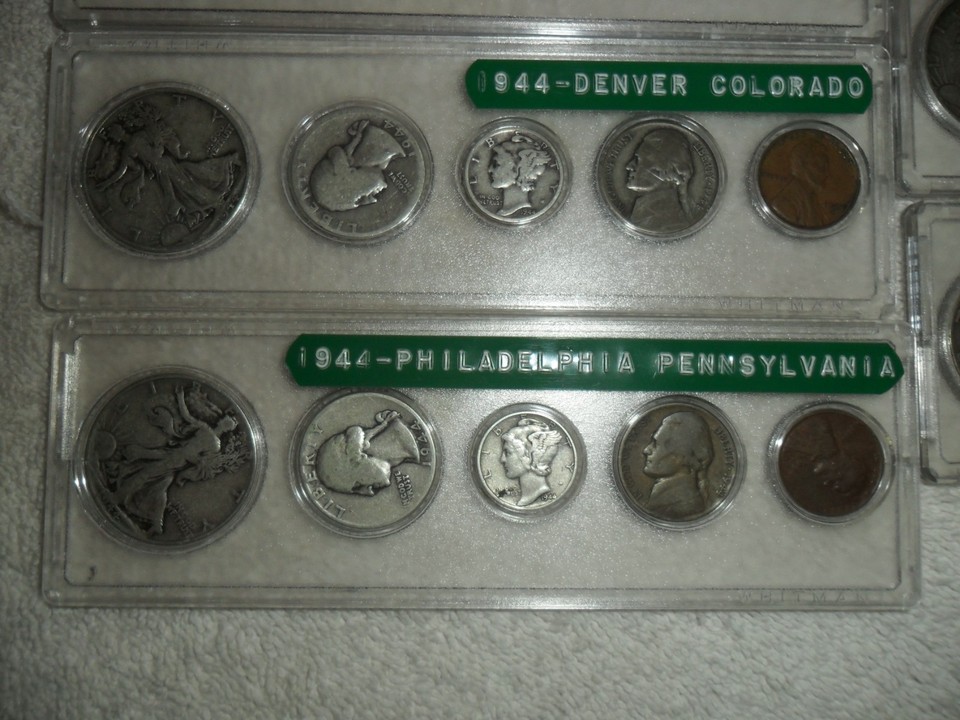 Liberty Walking 1944 P D S Year Set and Obsolete Time Set Lot | eBay