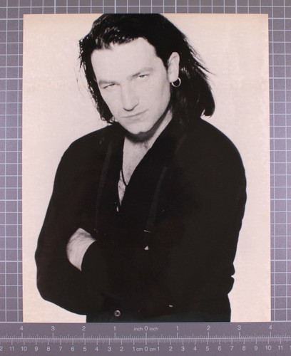 U2 Bono Photograph Original Vintage Black And White Promo Circa Late ...