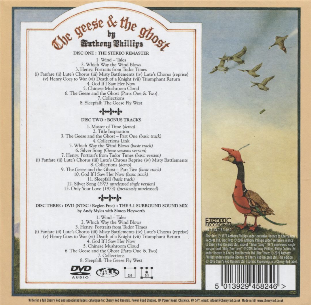 ANTHONY PHILLIPS GEESE & THE GHOST [DEFINITIVE EDITION] [2 CD/1 DVD ...