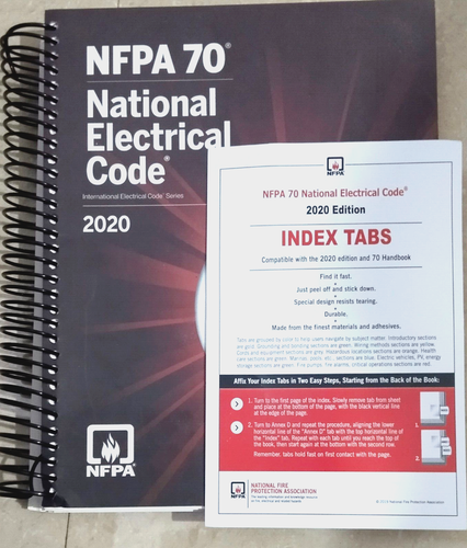 NFPA 70 National Electrical Code 2020 Edition Spiral + Index Tab Fast ...
