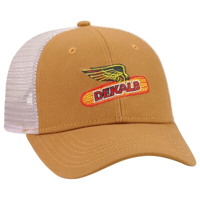 DEKALB SEED K-Products *BROWN CANVAS TWILL w/MESH BACK* CAP HAT *BRAND ...