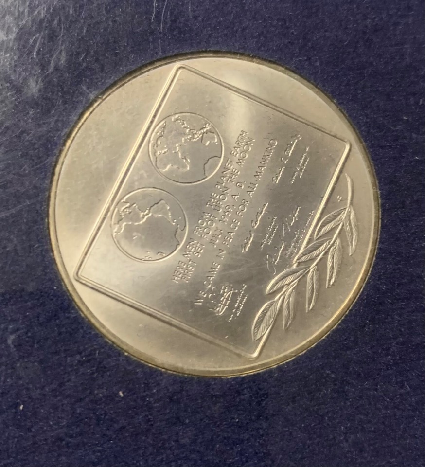 Franklin Mint ~ First Step On The Moon Eyewitness Medal ~ Solid ...