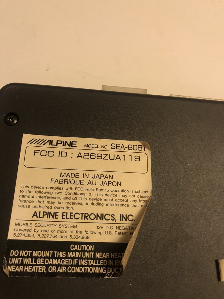 Alpine Sea-8081 Security Mobile Security System Car Alarm Brain **super ...