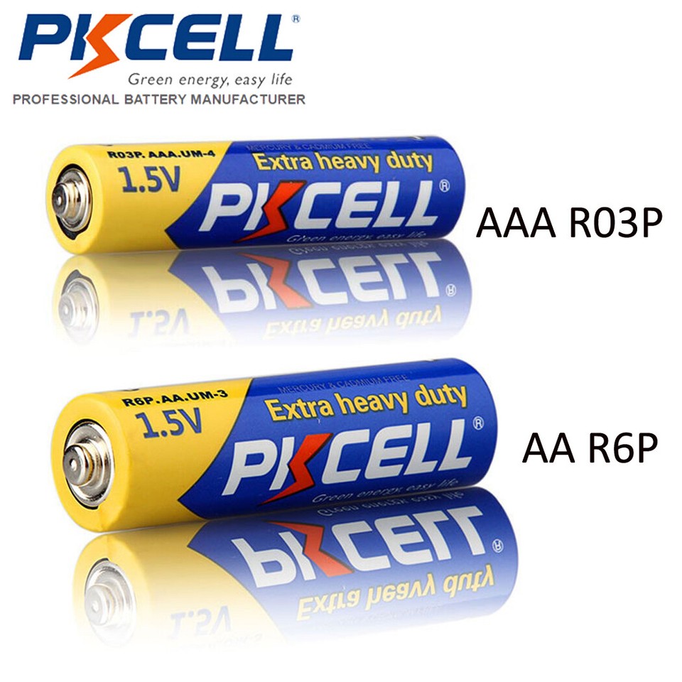 Combo 40 AA/AAA Battery Heavy Duty 20 AAA R03P+20 AA R6P 1.5V Zinc ...