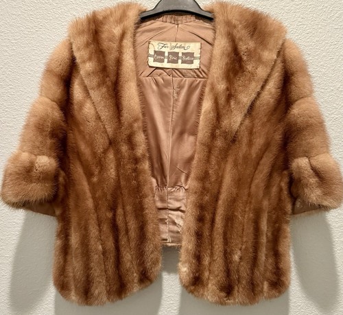 Vintage 1950s Mink Fur Stole Capelet Carson Pirie Scott Satin Lined | eBay