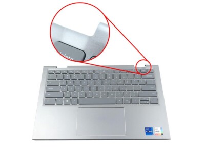 DELL 5410 US ENGLISH KEYBOARD PALMREST TOUCHPAD ASSEMBLY 4GR69 *DENT IN ...