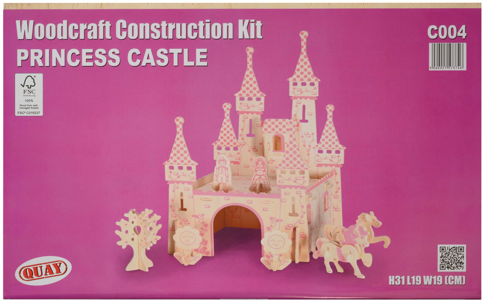 Princess Castle: Woodcraft Quay Construction Wooden 3D Model Kit Age 8 ...